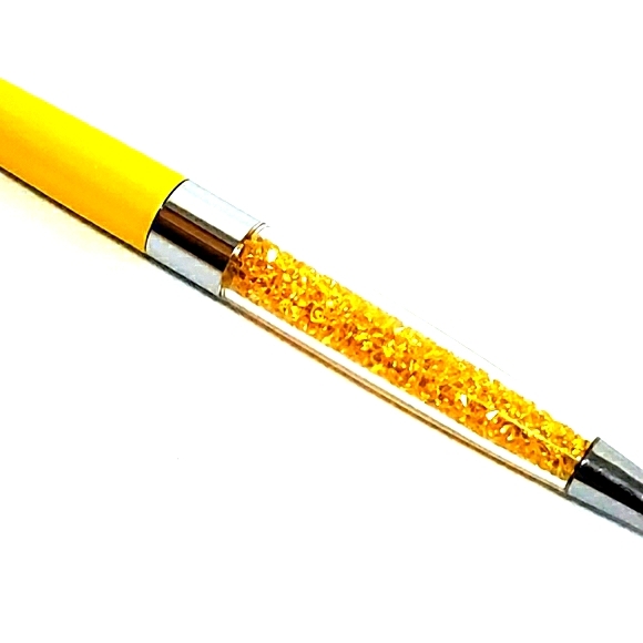 Other | Crystalline Ballpoint Ink Pen Yellow Crystals | Poshmark